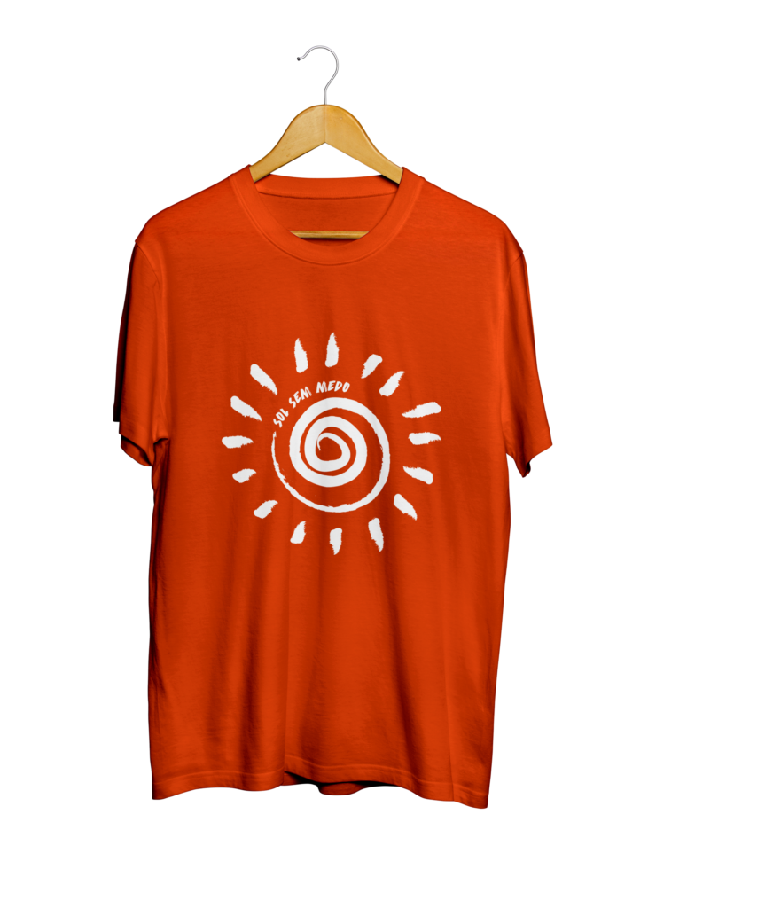 Camiseta Laranja - Campanha Sol Sem Medo - GAPC - Grupo de Apoio a Pessoas com Câncer